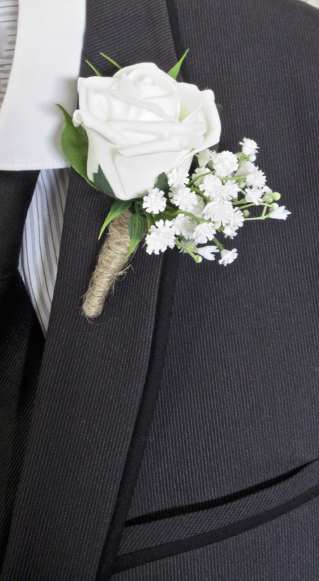Silk Buttonholes For Weddings | Grooms Buttonhole | The Floral Touch UK