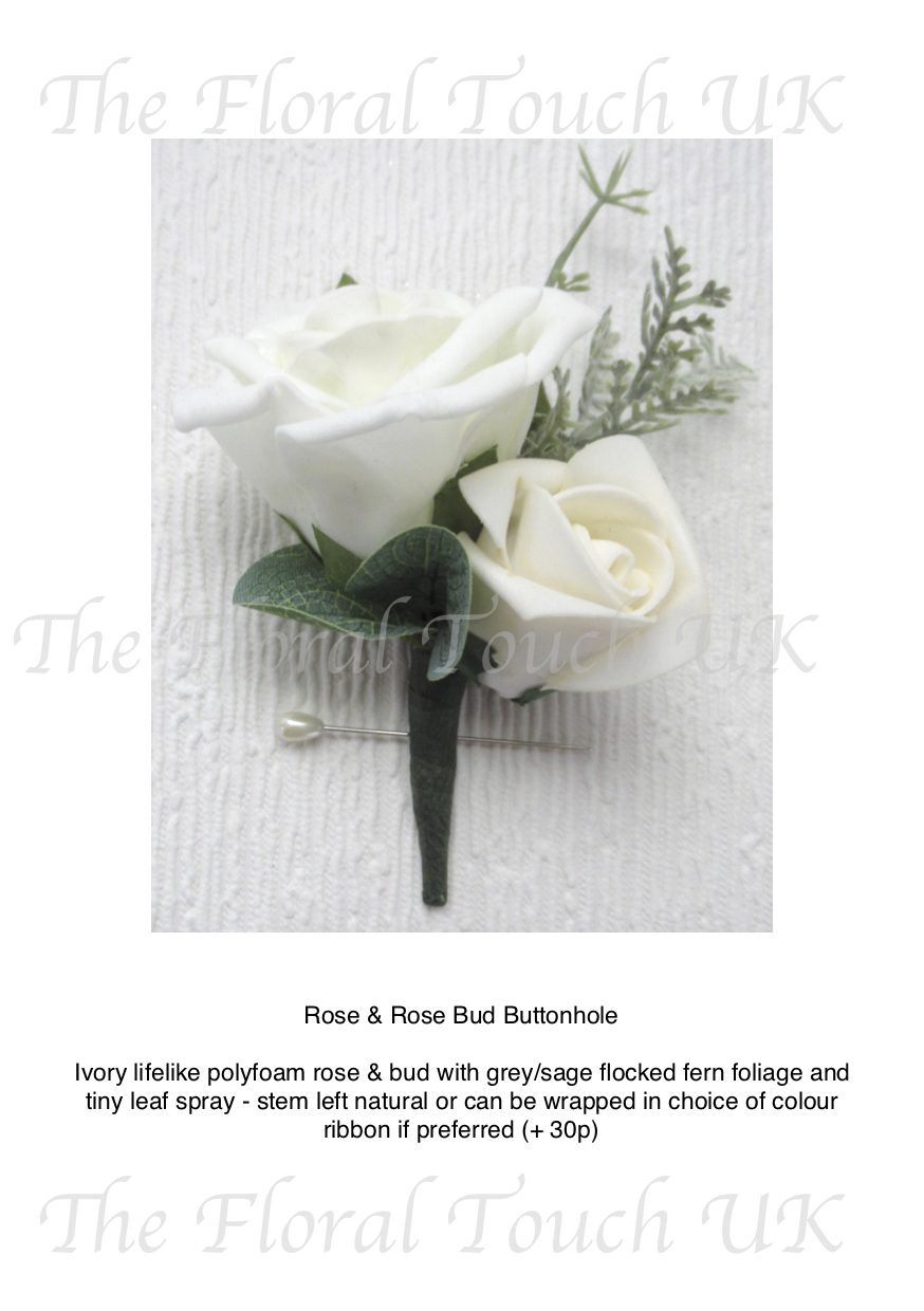 Artificial Buttonholes | Silk Buttonholes For Weddings | The Floral ...