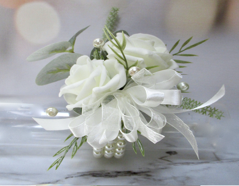 Hand corsage for wedding top