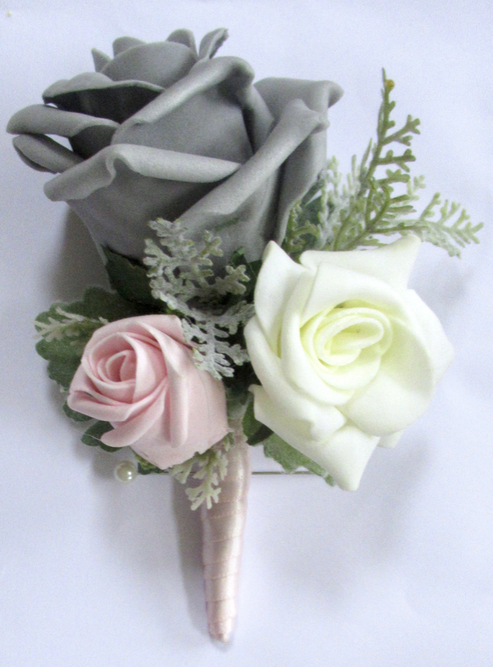 Silk Buttonholes | Buttonaires For Weddings | The Floral Touch UK